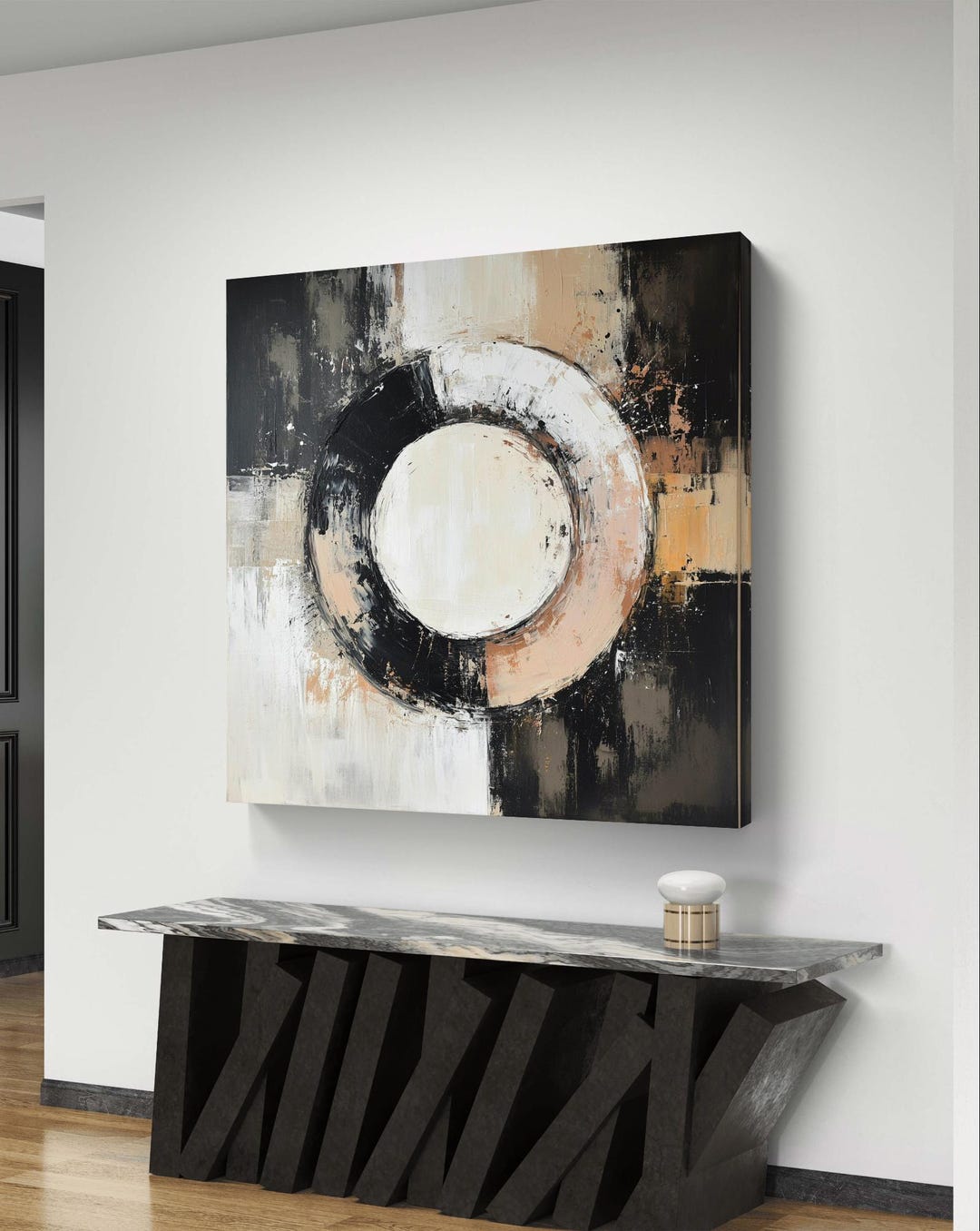 Neutral Abstract Circle Art - Digital Download for Modern Wall Decor - Etsy