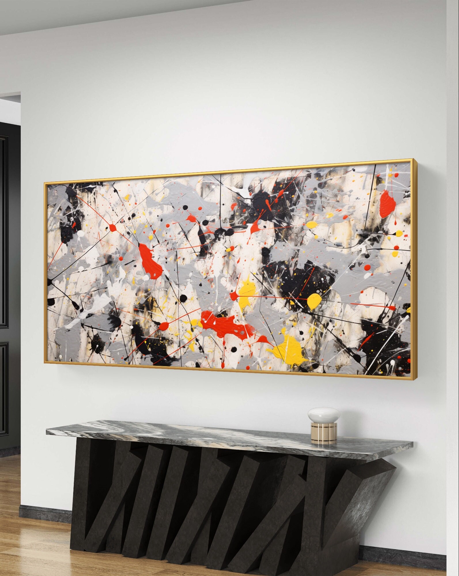 Jackson Pollock Style Abstract Expressionist Modern Minimal ...