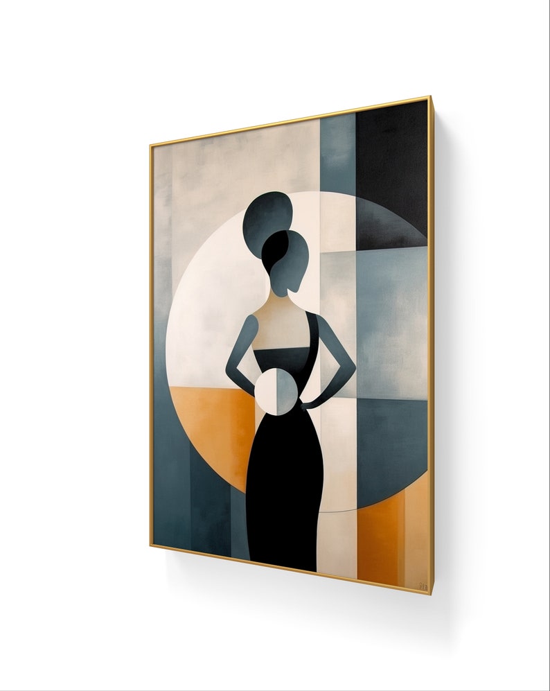Female Abstract Figure Painting Printable Art, Minimalist Style, Modern ...