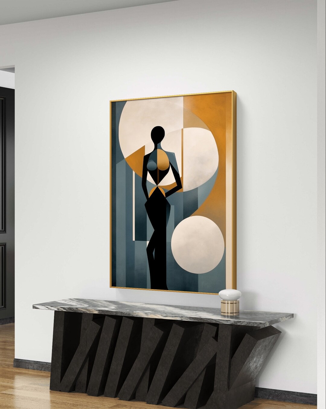 Female Abstract Figure Painting Printable Art, Minimalist Style, Modern ...