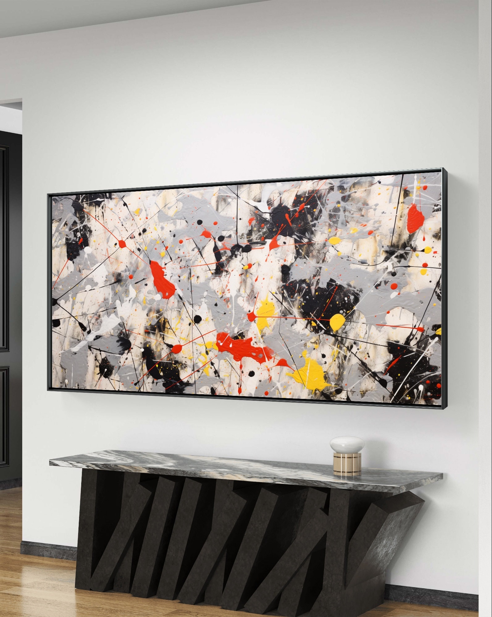 Jackson Pollock Style Abstract Expressionist Modern Minimal ...