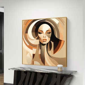 Female Abstract Figure Painting Printable Art, Minimalist Style, Modern ...
