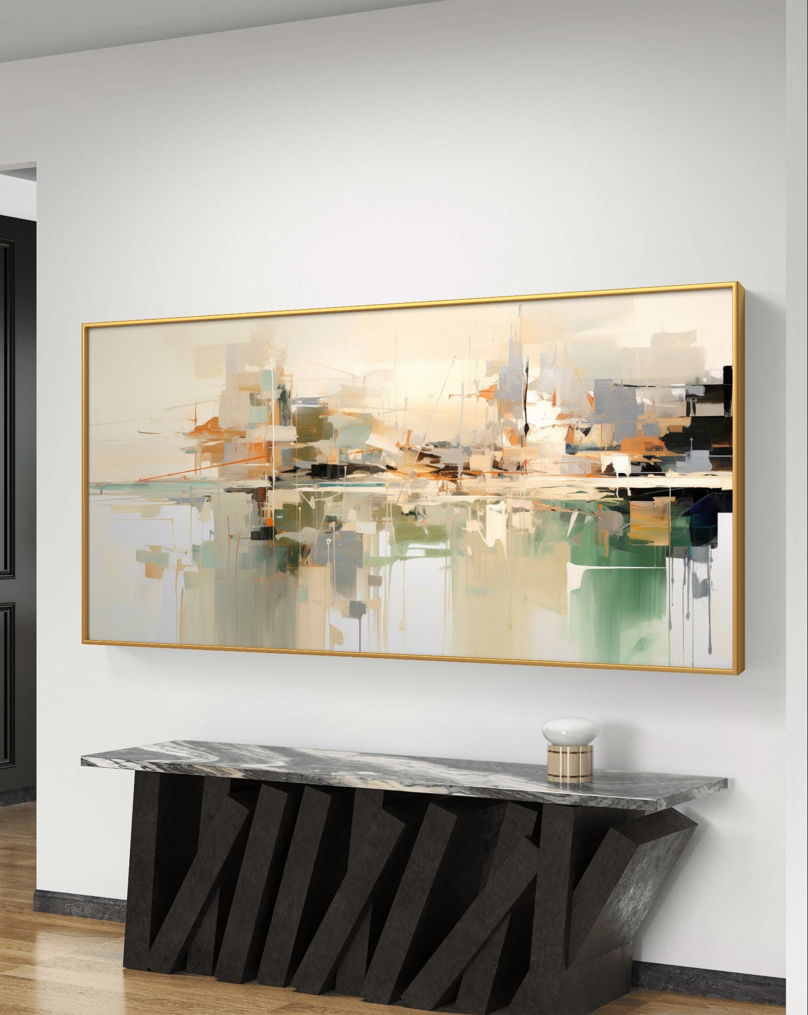 Large Abstract Painting, Large Modern Wall Art, Abstract Collage ...