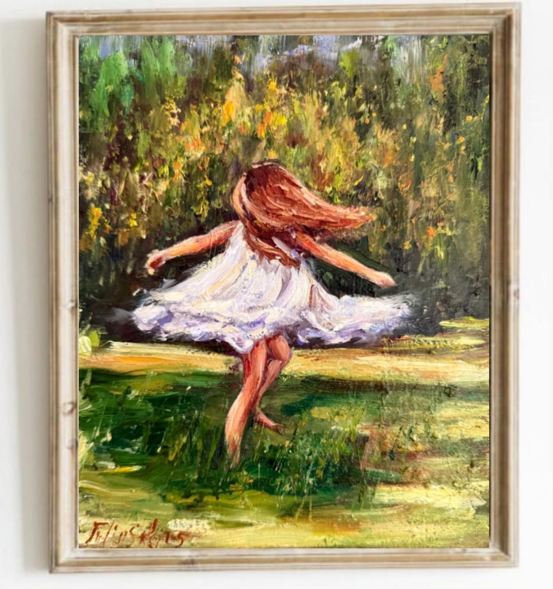 Children Painting Happy Childhood Oil Painting Hand Painted One of a ...