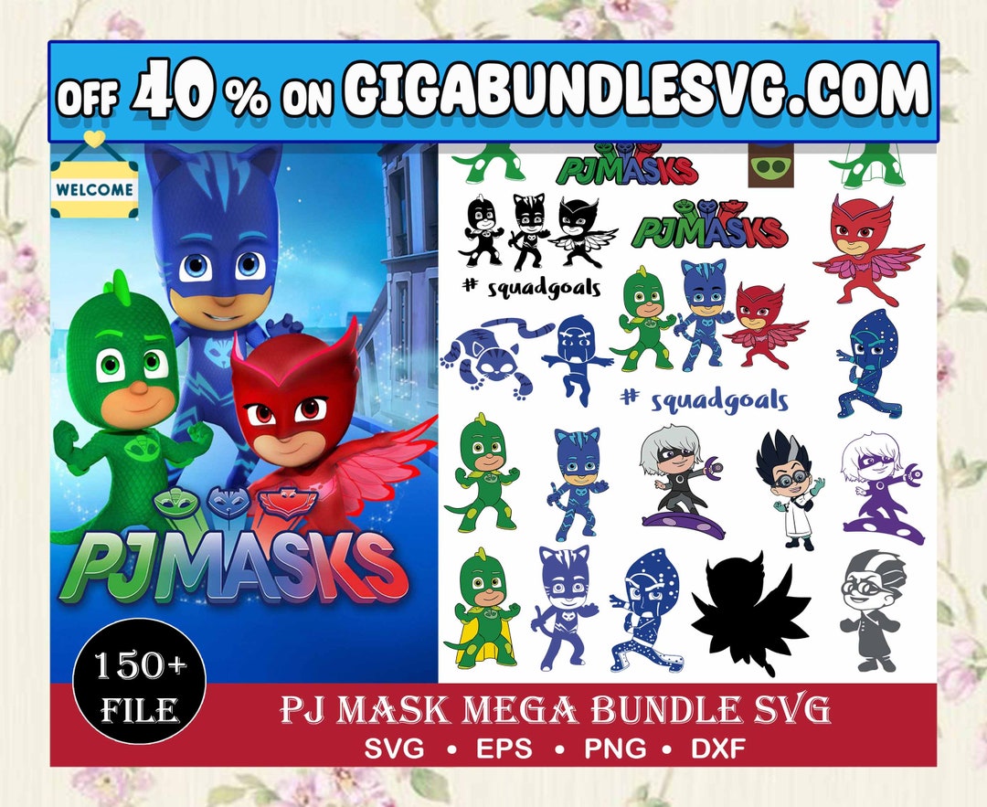 PJ Mask PNG Bundles PJ Mask Clip Art Pj Masks Hero Png Pj - Etsy