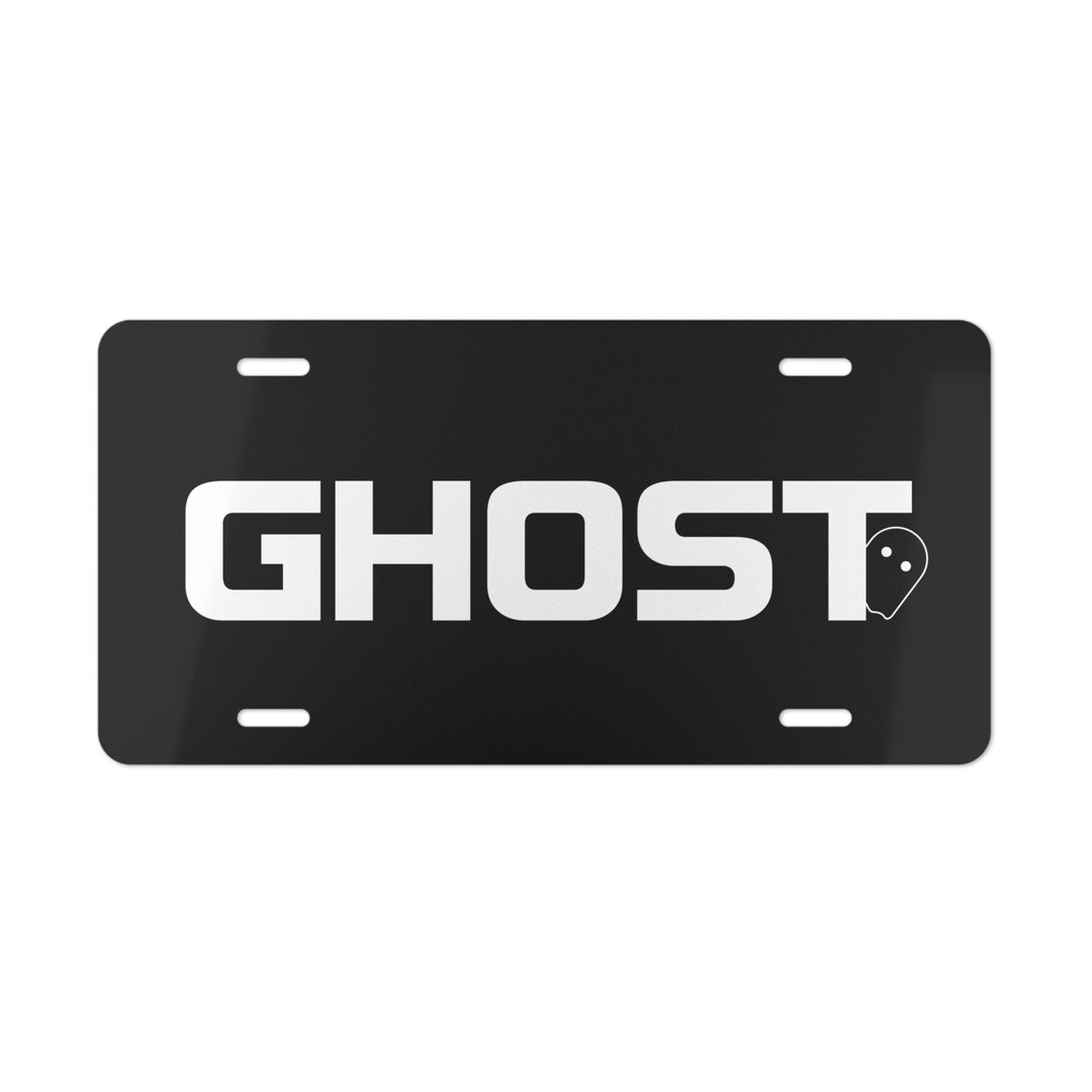 Ghost Text Aluminum License Plate - Minimalist Custom Car Decor Tag - Etsy