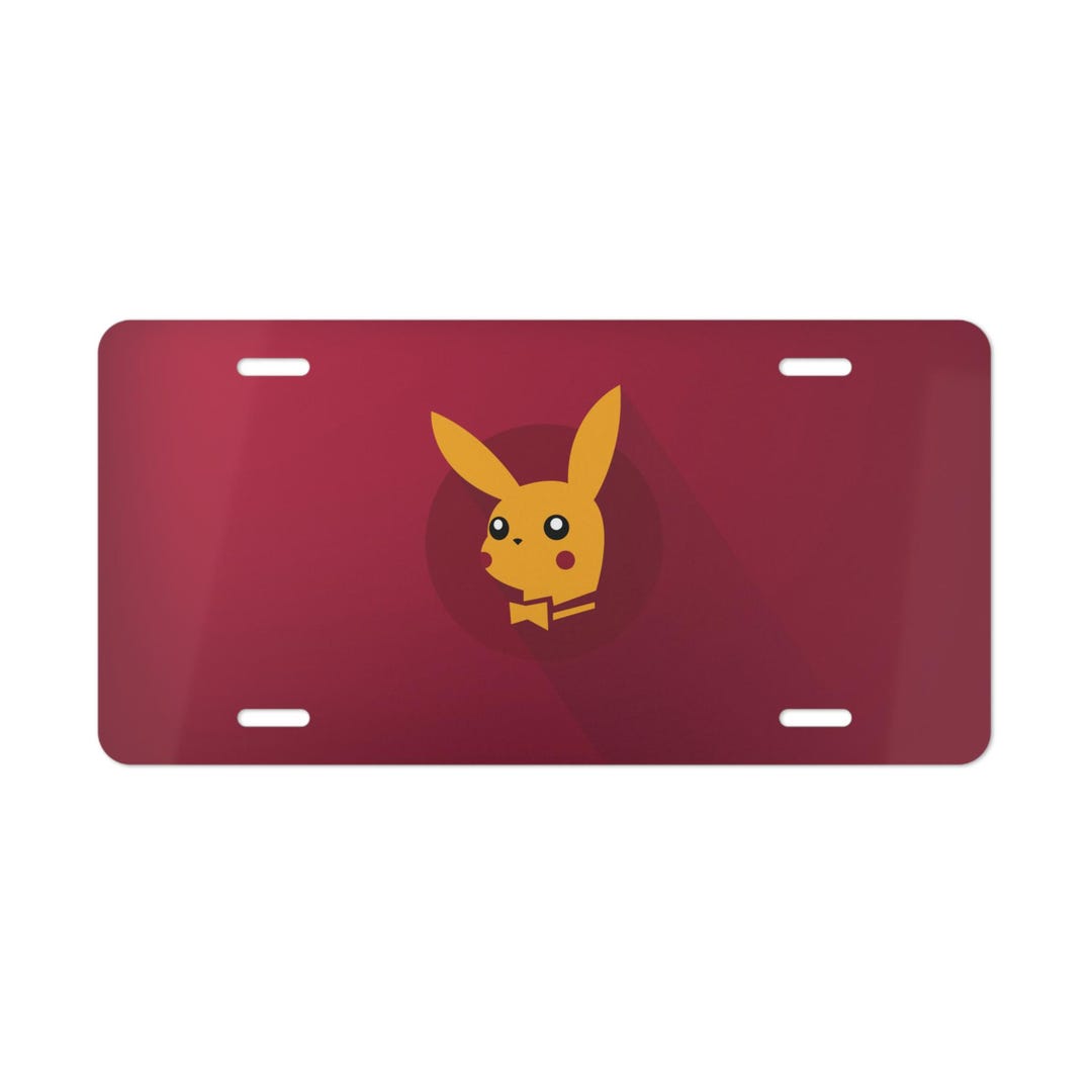 Cartoon Rabbit Vanity Plate | Mascot Style Aluminum Car Tag - Etsy