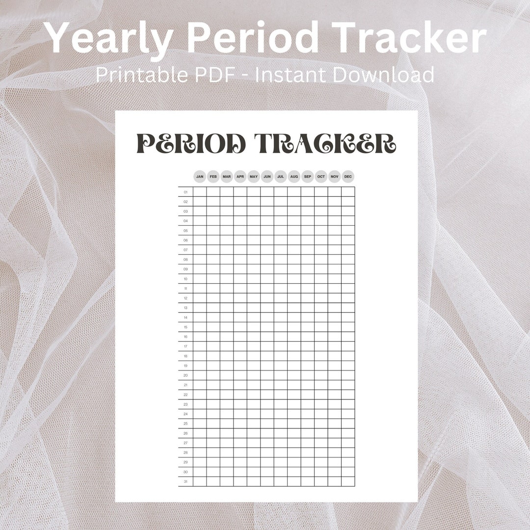Period Tracker Printable Period Journal Printable Wellness - Etsy