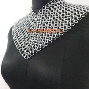 Chainmail Collar Necklace Metal Aluminum Chainmail Jump Rings Neck ...
