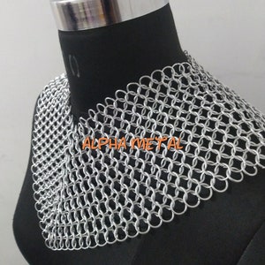 Chainmail Collar Necklace Metal Aluminum Chainmail Jump Rings Neck ...