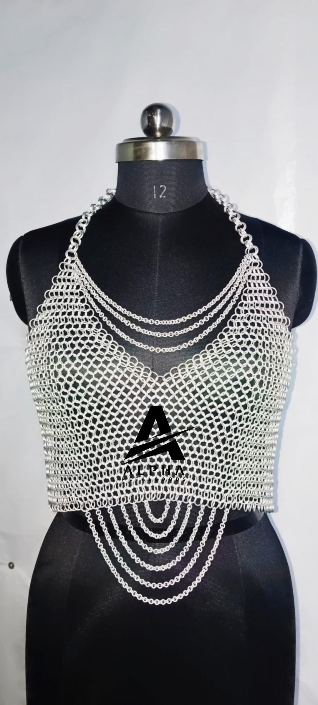 Chainmail Aluminum Top Halter Neck Chain Top Chainmail Bra Viking Metal ...