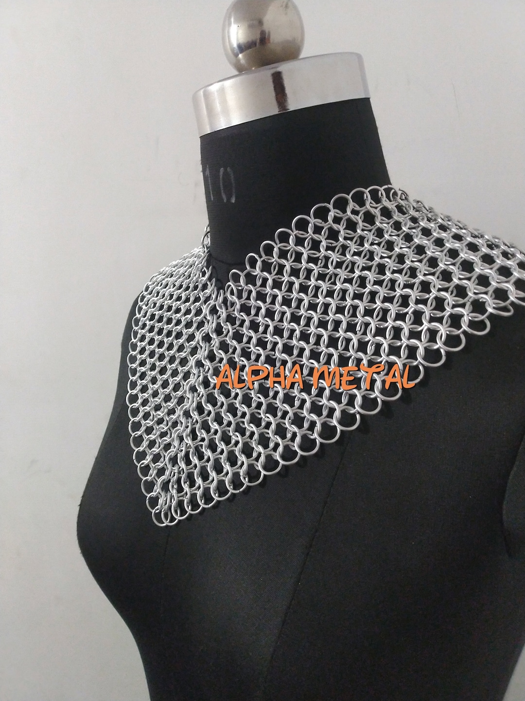 Chainmail Collar Necklace Metal Aluminum Chainmail Jump Rings Neck ...