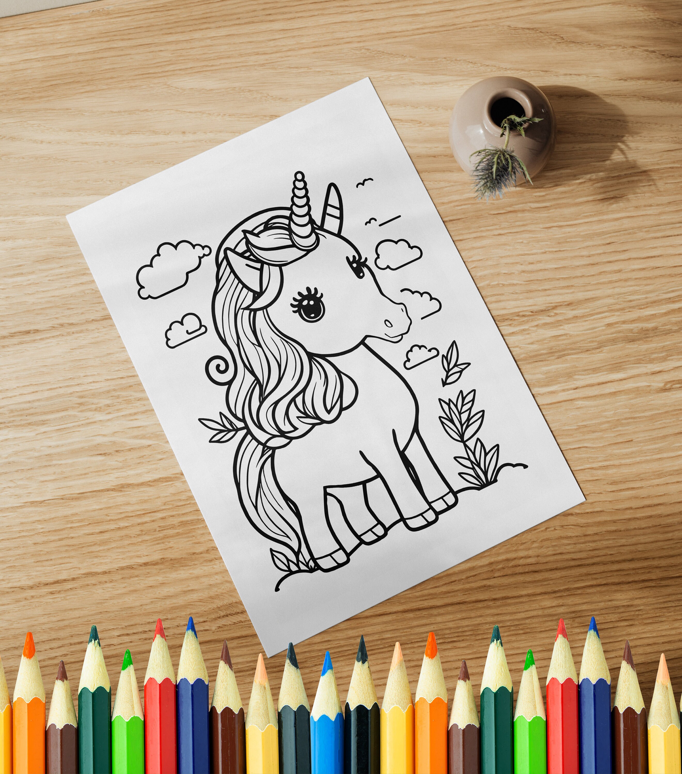 Unicorn 6 Coloring Pages for Kids Ready to Print Digital Download - Etsy