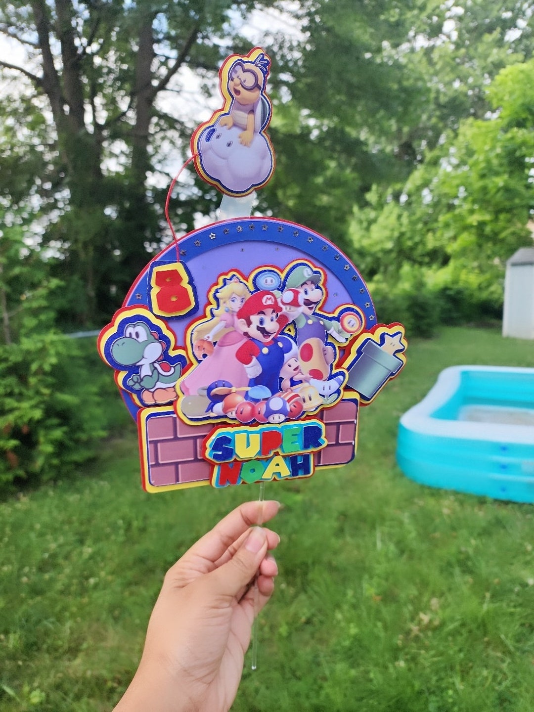 Personalized Super Mario Bros Inspired Cake Topper 3D and 4D - Etsy