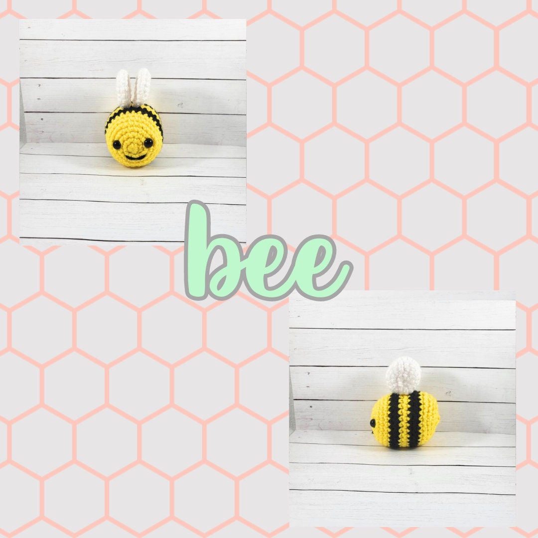 Crochet Amigurumi Bumble Bee | Yellow and Black Chubby Bee - Etsy