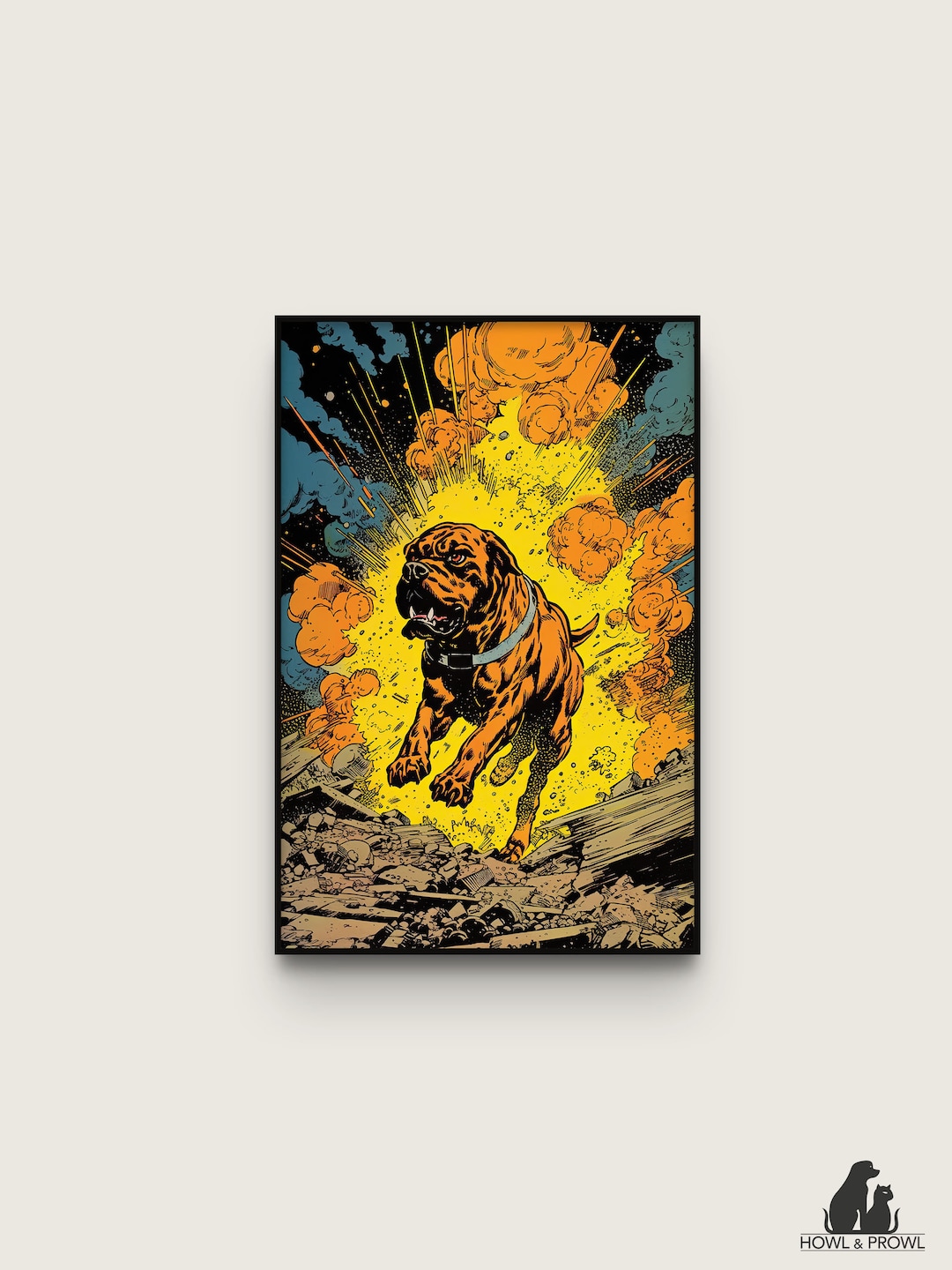 Boxer Comic Book Print Digital Download Pop Poster Art - Etsy