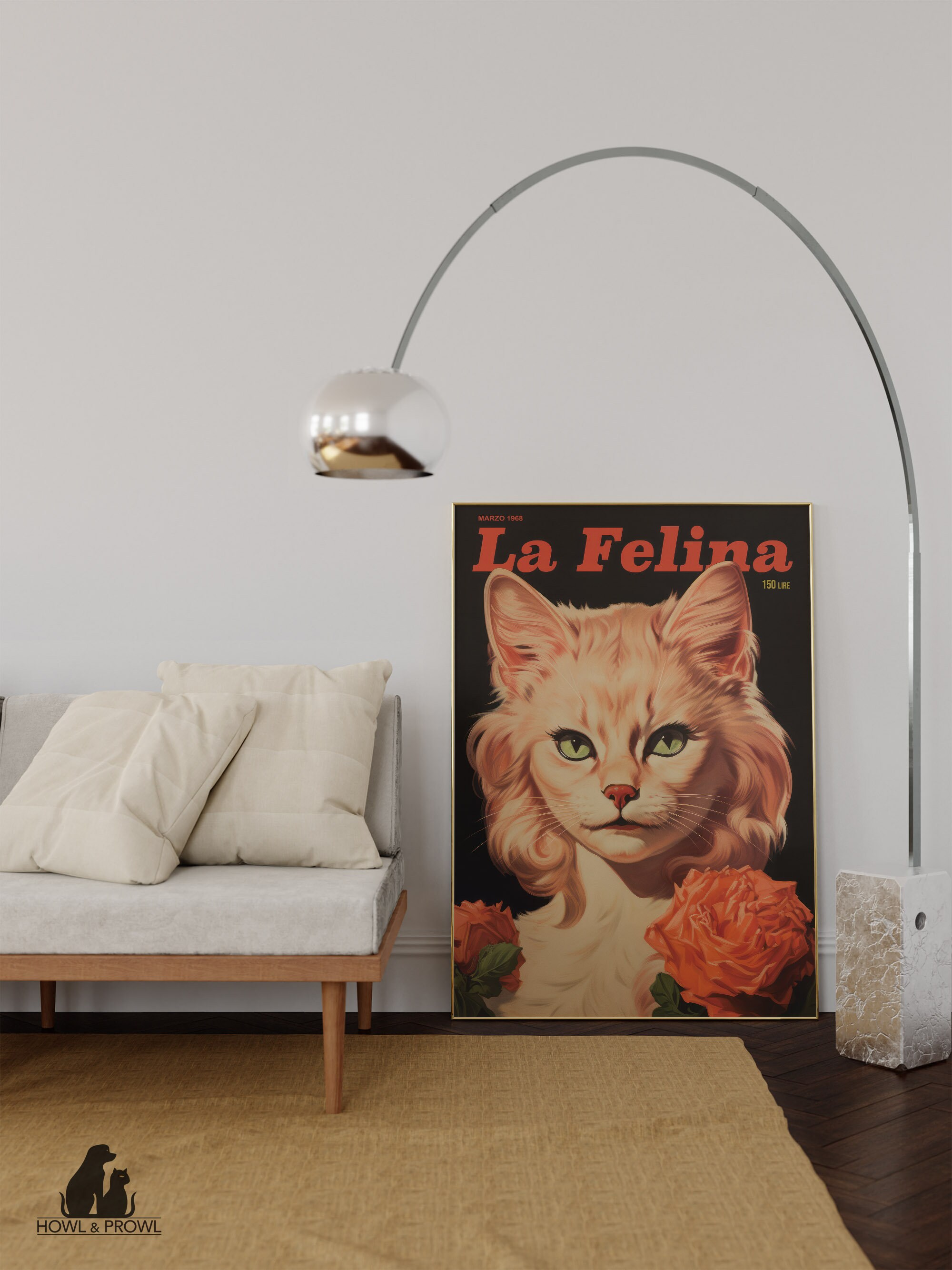 La Felina Magazine Cover Digital Print Download Original Vintage Art ...