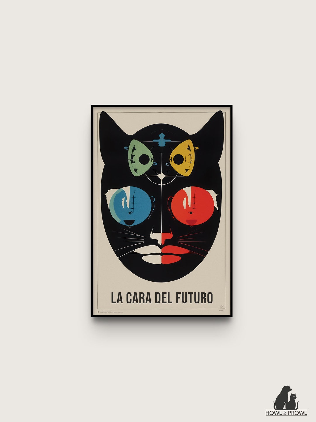 The Face Of The Future Digital Art Download Vintage Cat Print Prcpc74