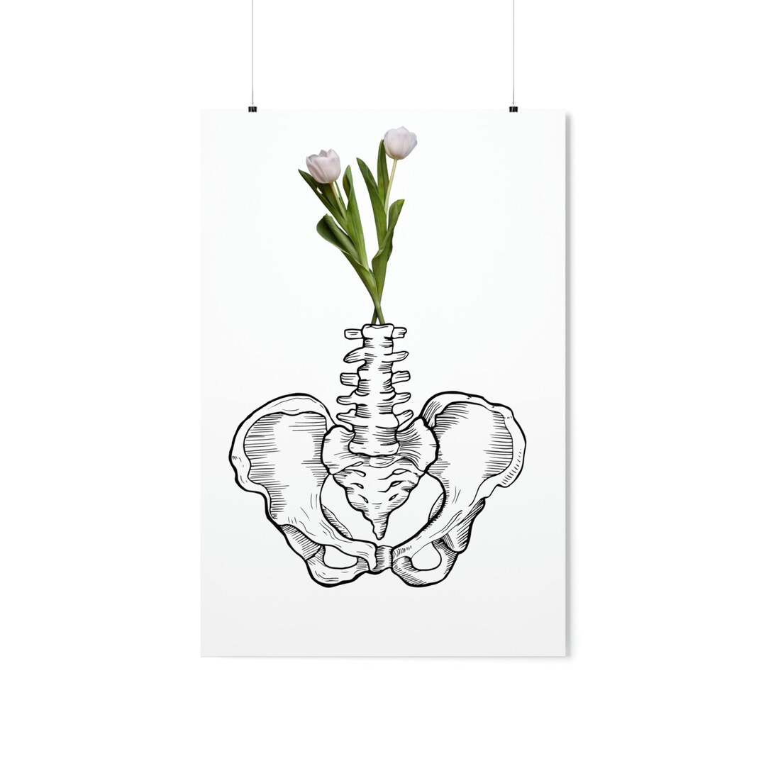 Pelvis Anatomical Floral Art - Premium Matte Vertical Posters - Etsy