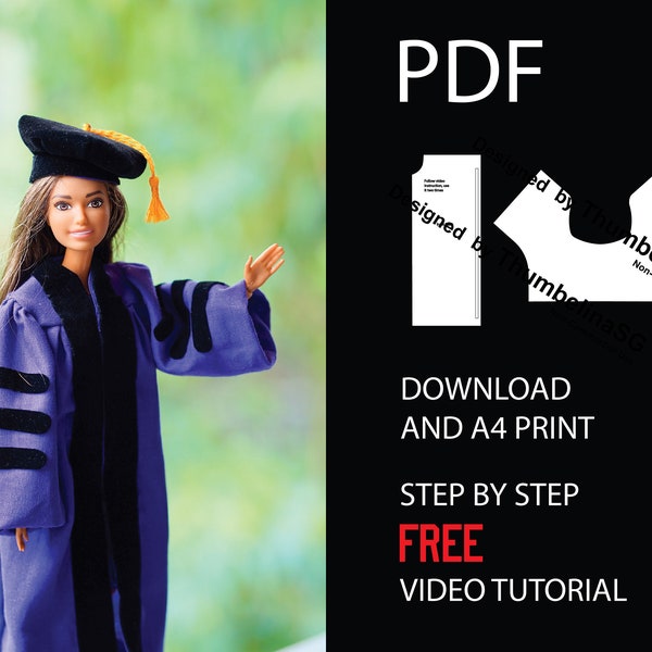 1/6 Graduation Gown - Etsy