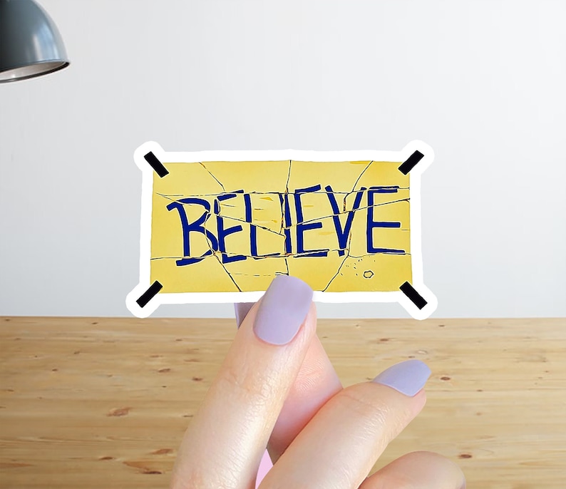 Ted Lasso Tin Ted Lasso Ripped Believe Sign Vinyl Sticker Etsy