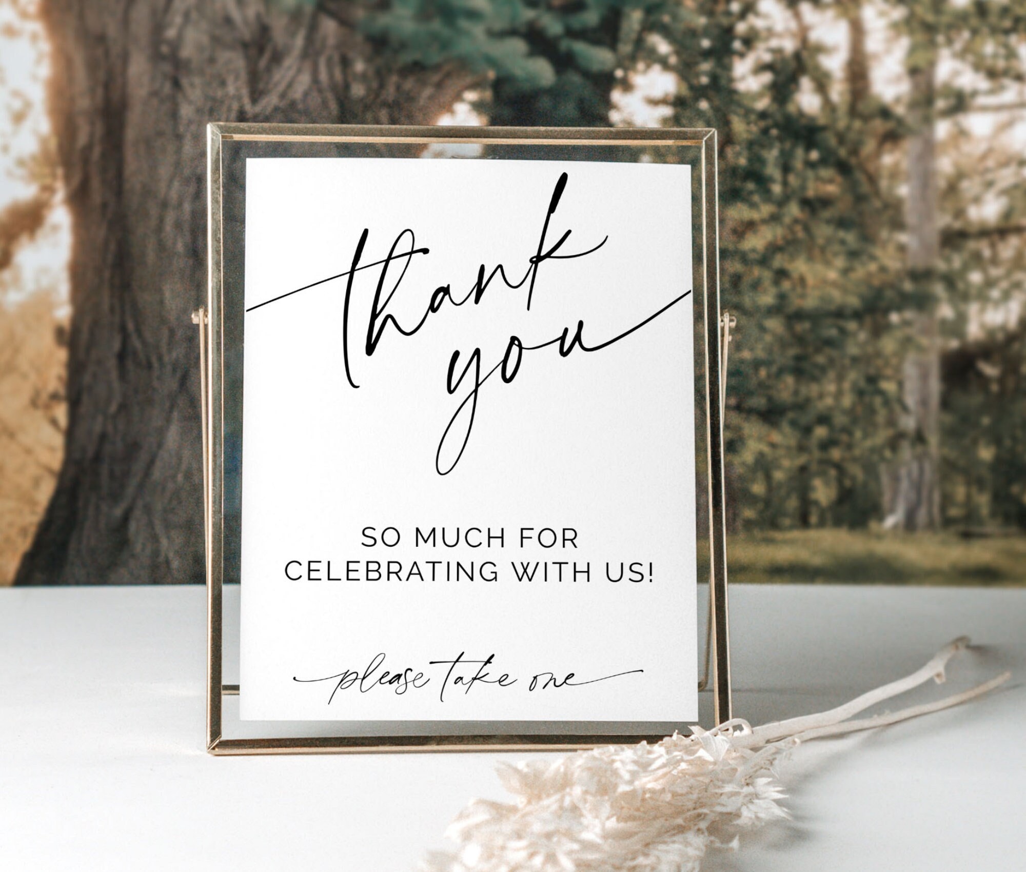 Thank You Sign, Thank You for Coming Sign, Please Take One, Favors Sign ...