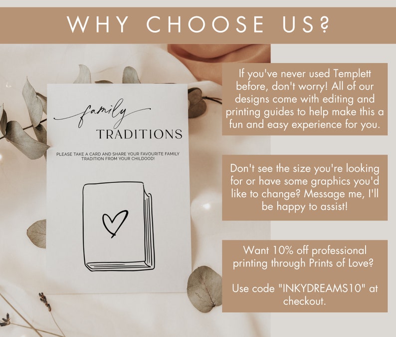 Family Traditions Game: Baby Shower Memory Card (editable Template) - Etsy