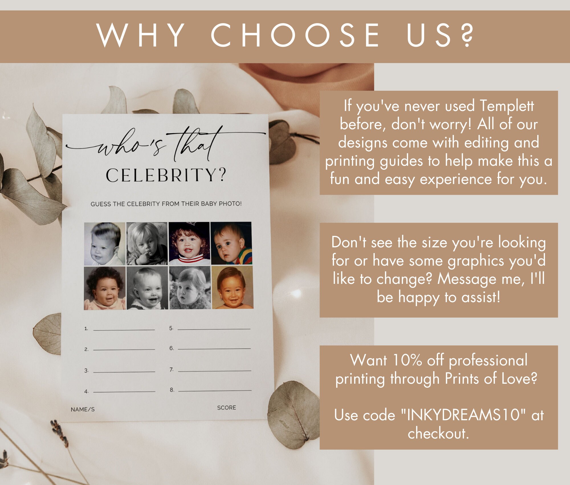 Who's That Baby Photo, Baby Shower Game, Printable Baby Photo Game ...