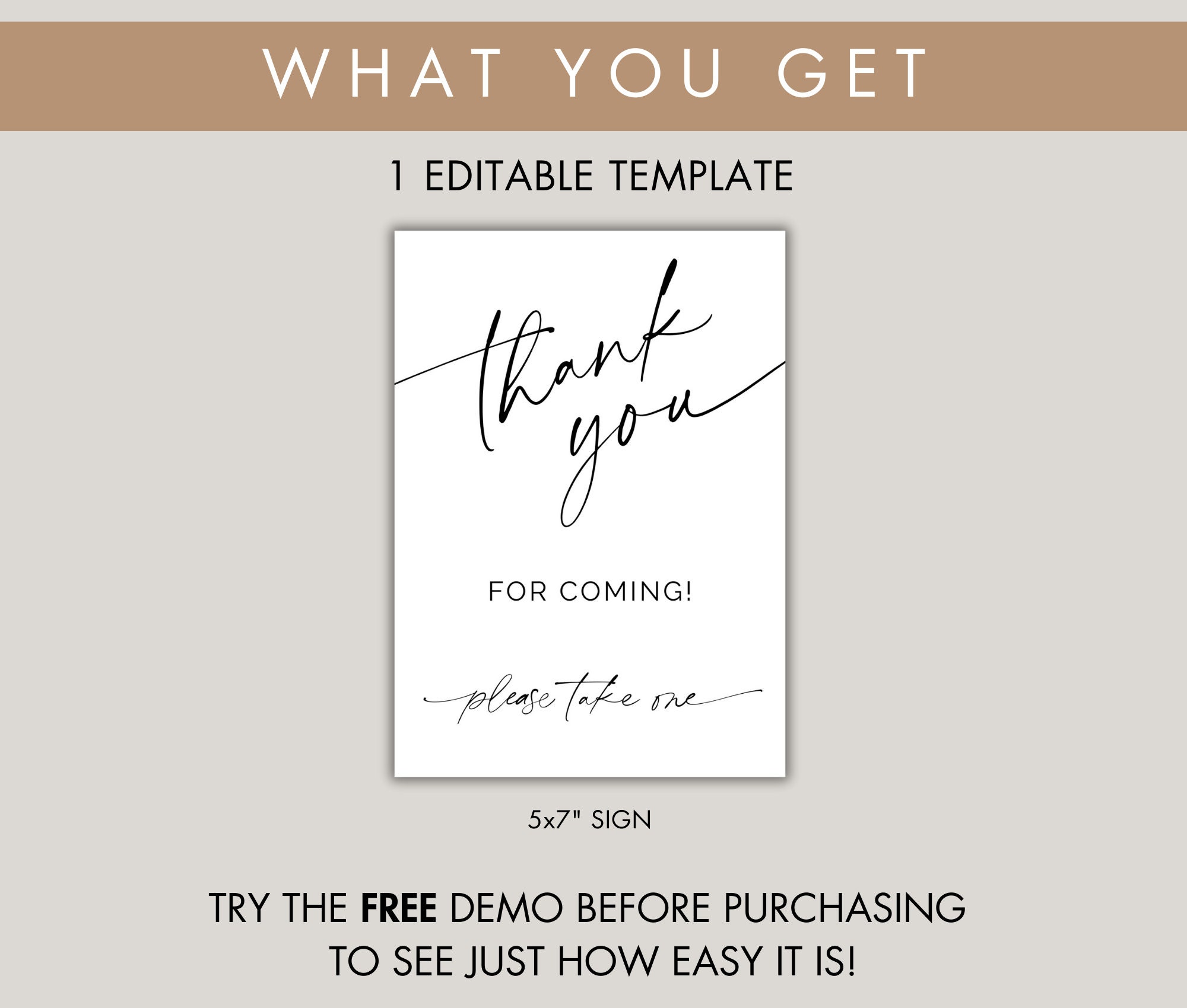 Thank You Sign Thank You for Coming Sign Please Take One - Etsy