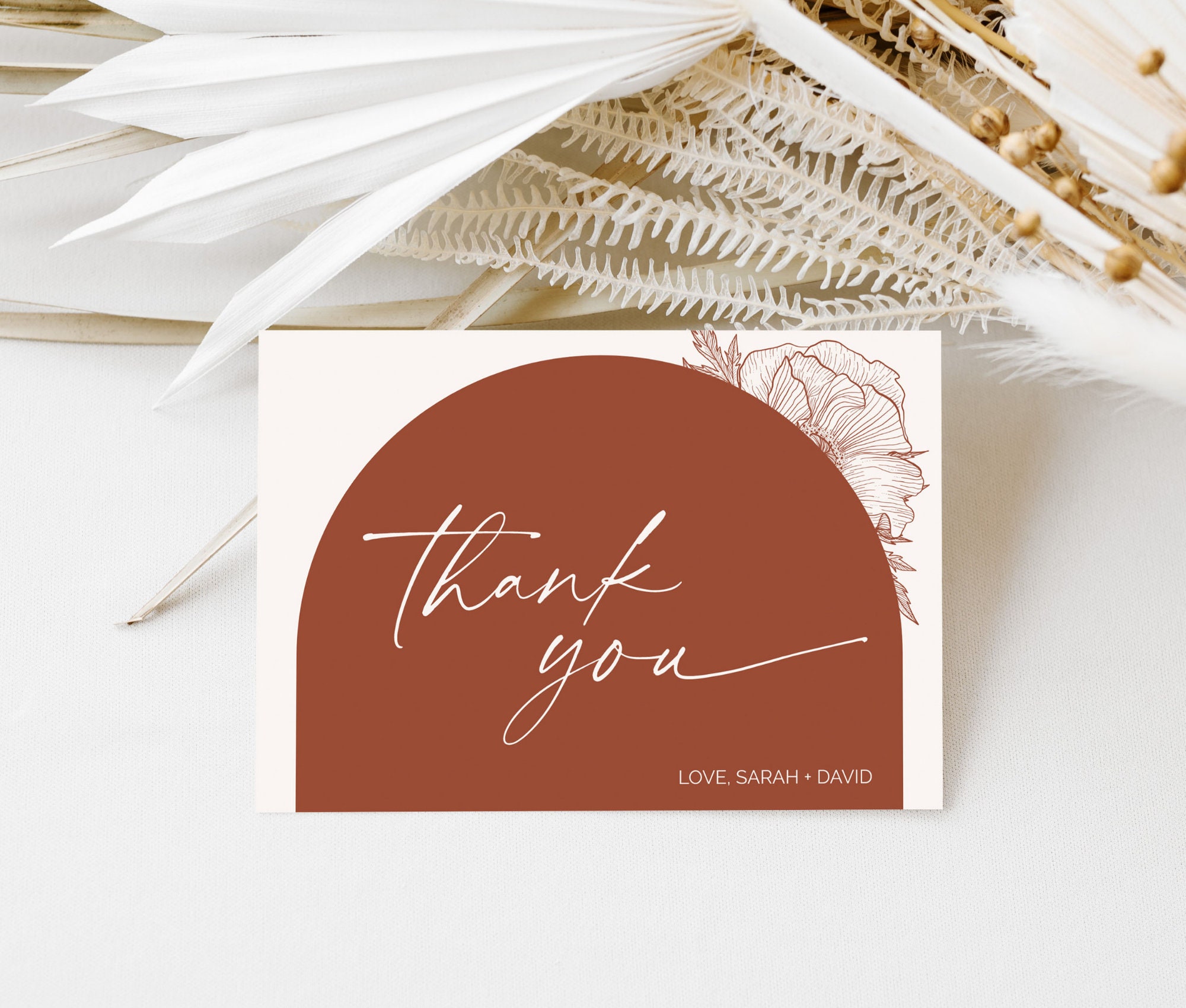 Thank You Card Arch Thank You Card Printable Thank You Card - Etsy