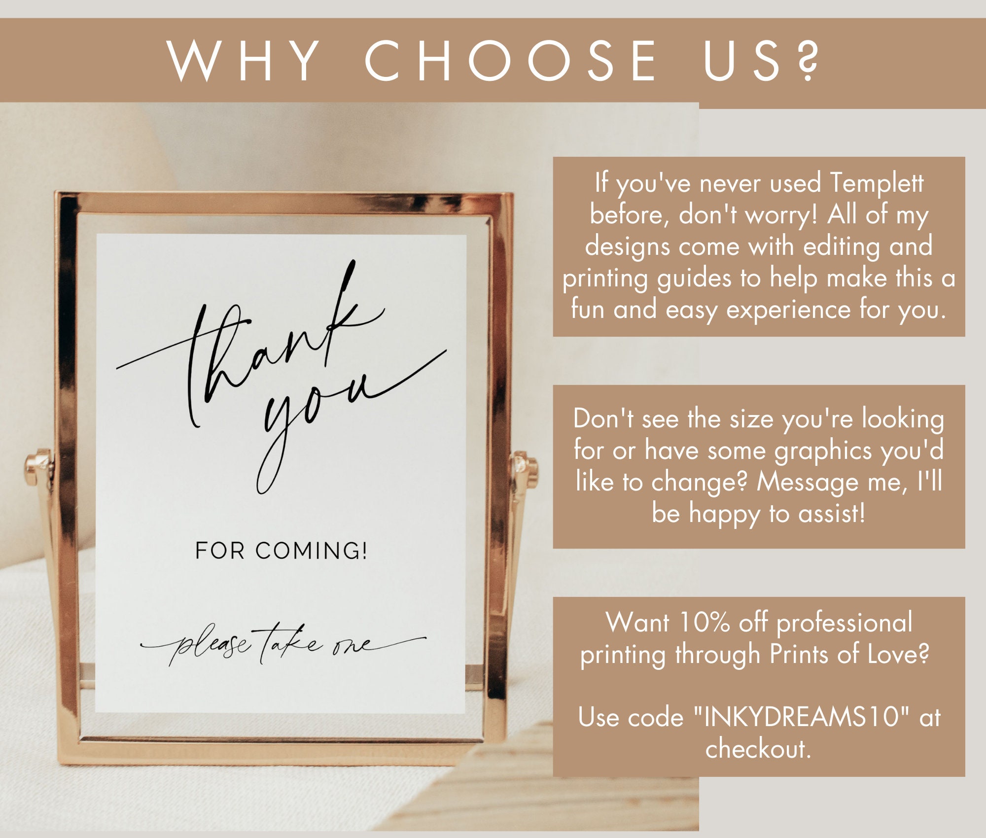 Thank You Sign Thank You for Coming Sign Please Take One - Etsy