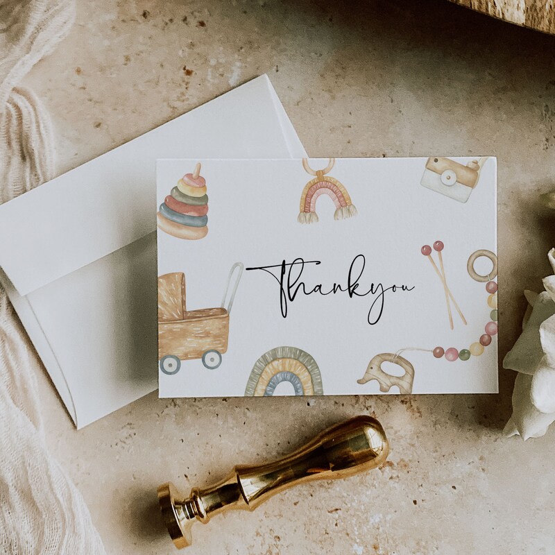 Boho Thank You Cards - Etsy