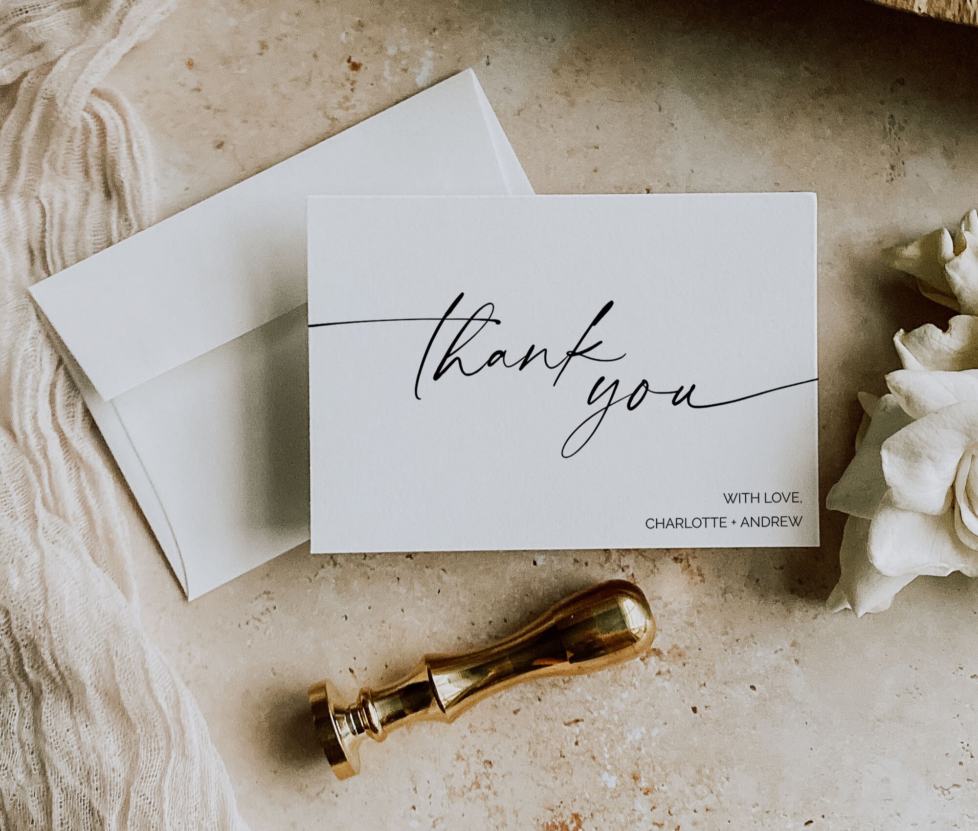 Minimalist Thank You Card Template Printable Thank You Card - Etsy