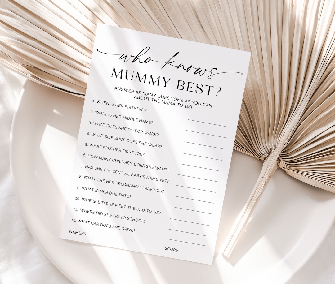 Who Knows Mommy Best, How Well Do You Know Mommy, Who Knows Mummy Best ...