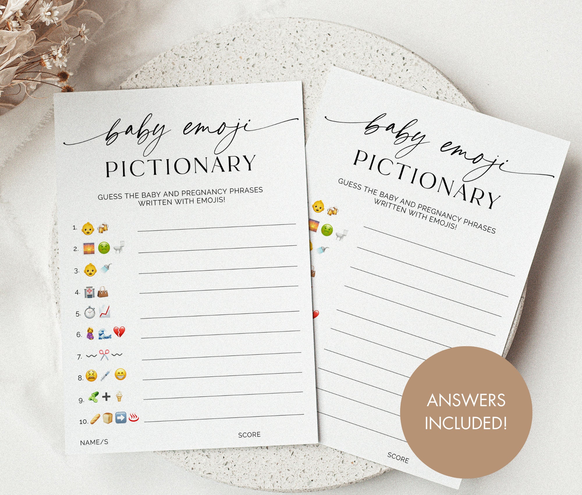 Baby Emoji Game Emoji Picture Game Baby Shower Emoji - Etsy