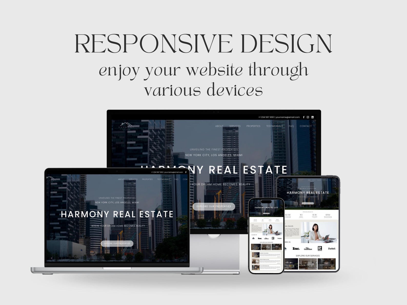Real Estate Agent Website Template for Realtors, Real Estate Agency ...