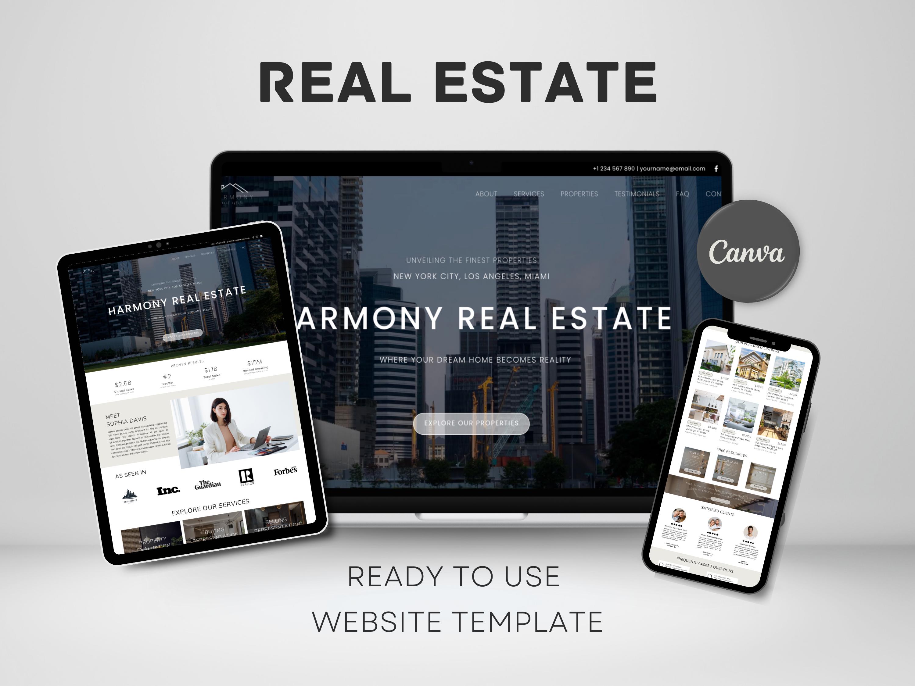 Real Estate Website for Real Estate Agent, Luxury Realtor Marketing ...