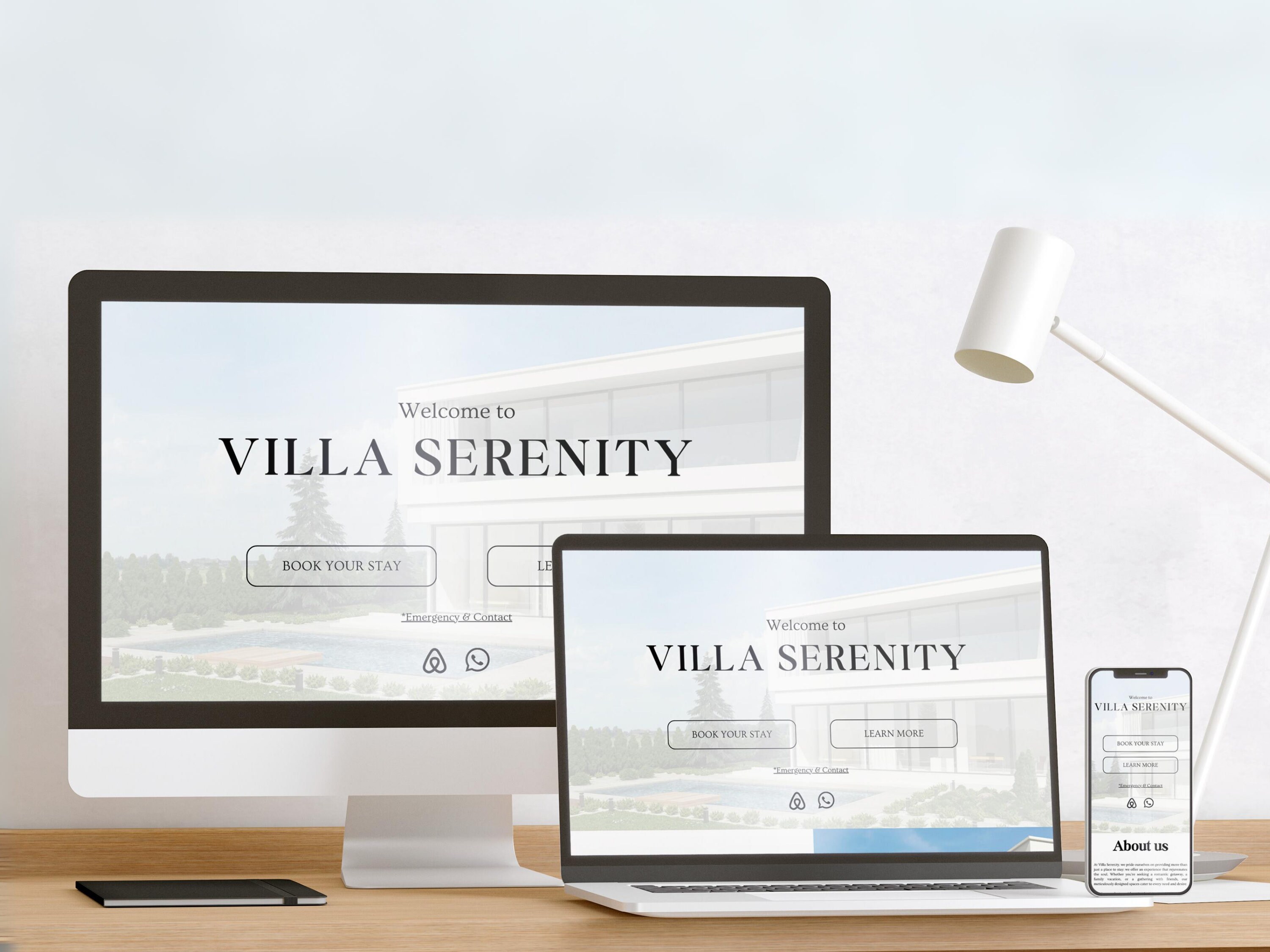 Canva Website Template for Airbnb, VRBO Rental Property Welcome Guide ...