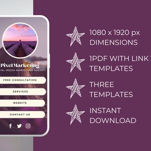 Link in Bio Template Canva Template Instagram Landing Page - Etsy