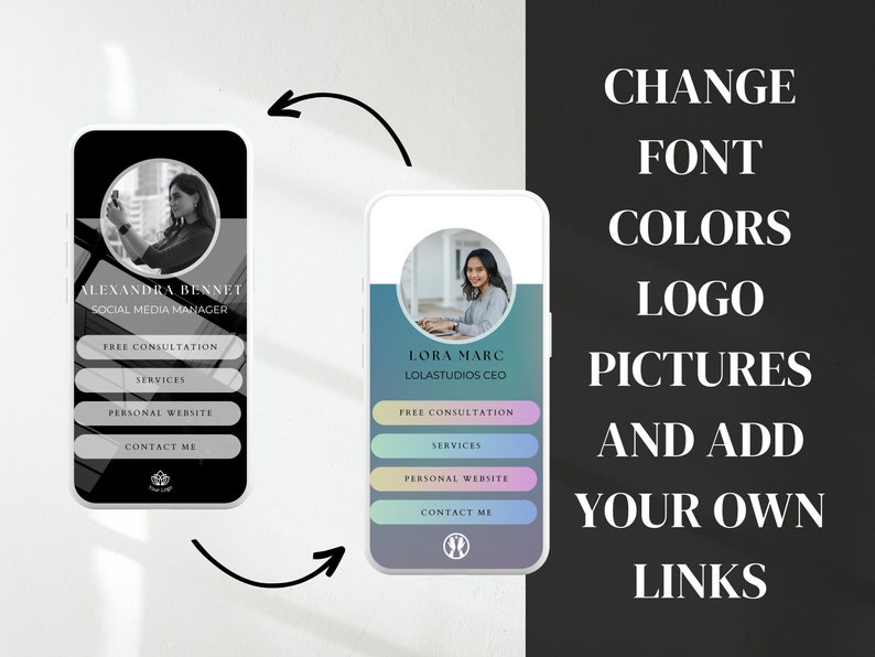Link in Bio Template Canva, Instagram Landing Page, Tik Tok Template, Canva Link in Bio, Social ...