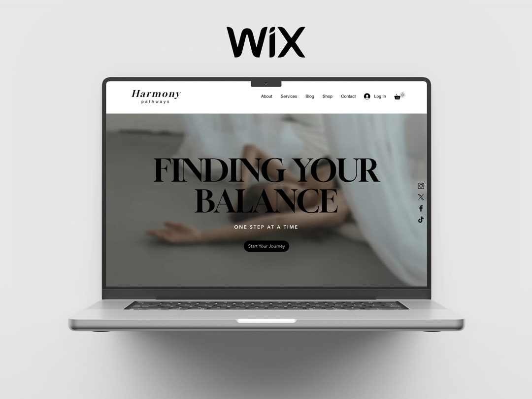 Wix Website Template for Social Media Manager Agency, Minimalist Life ...