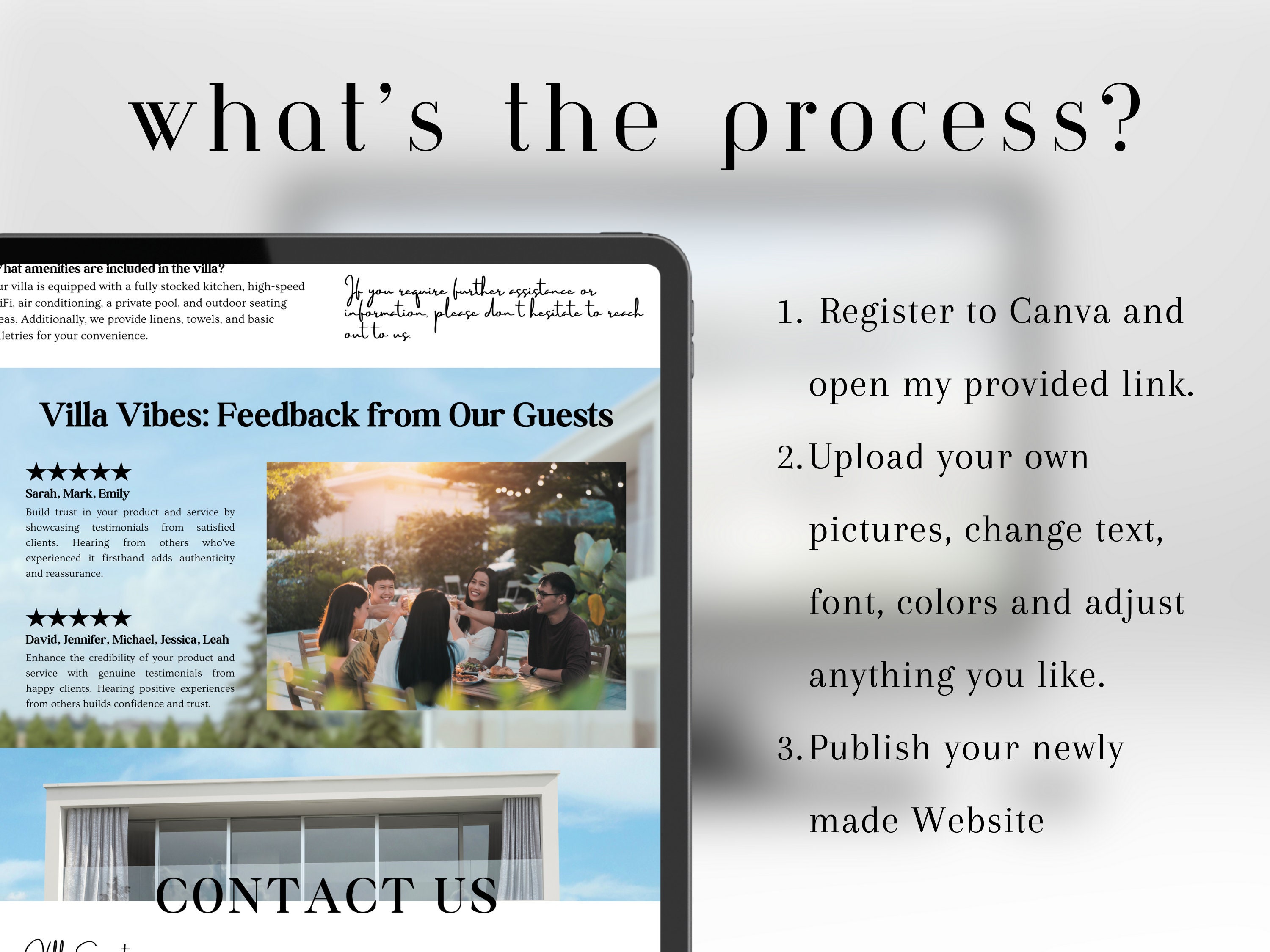 Canva Website Template for Airbnb, VRBO Rental Property Welcome Guide ...