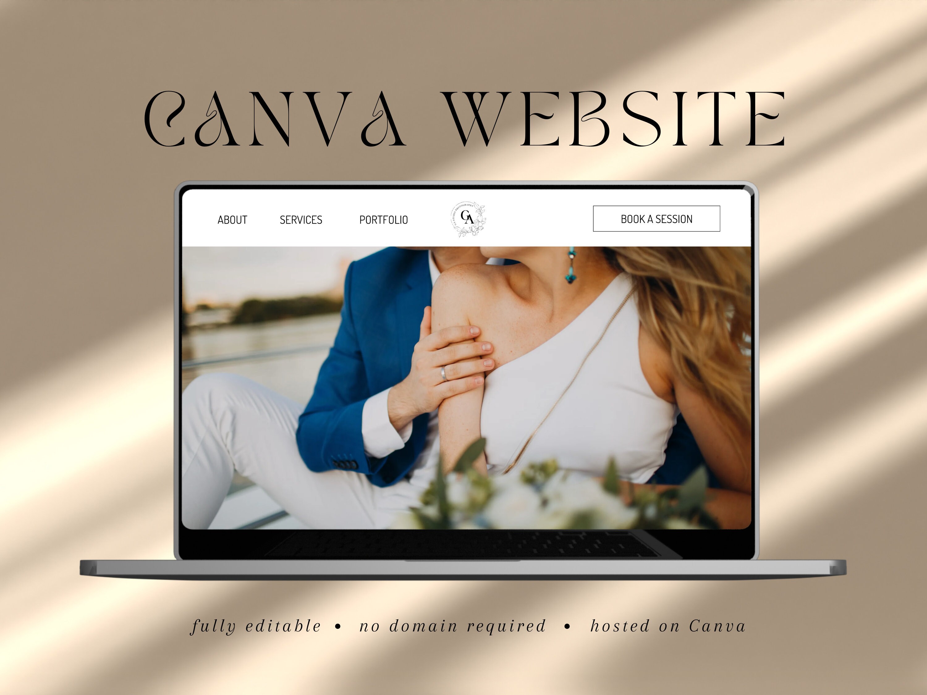 Canva Website Template for Photographers, One Page Photography Site ...