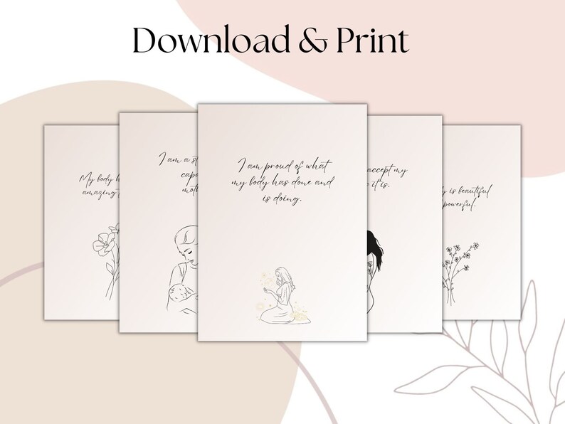 Postpartum Affirmation Cards - Etsy