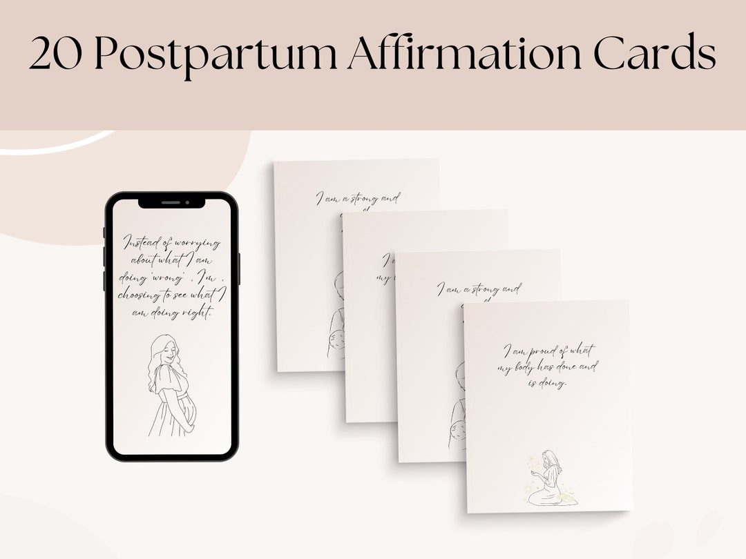 Postpartum Affirmation Cards - Etsy