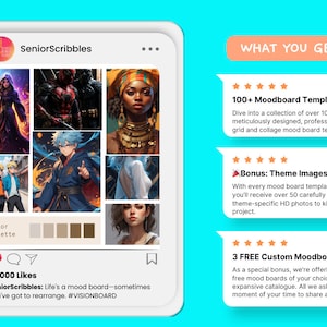 Customizable Character Mood Board Templates Editable Canva Creative ...