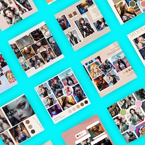 Customizable Character Mood Board Templates Editable Canva Creative ...