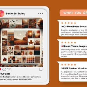 Customizable Fall Mood Board Templates Canva Autumn Moodboard Design ...