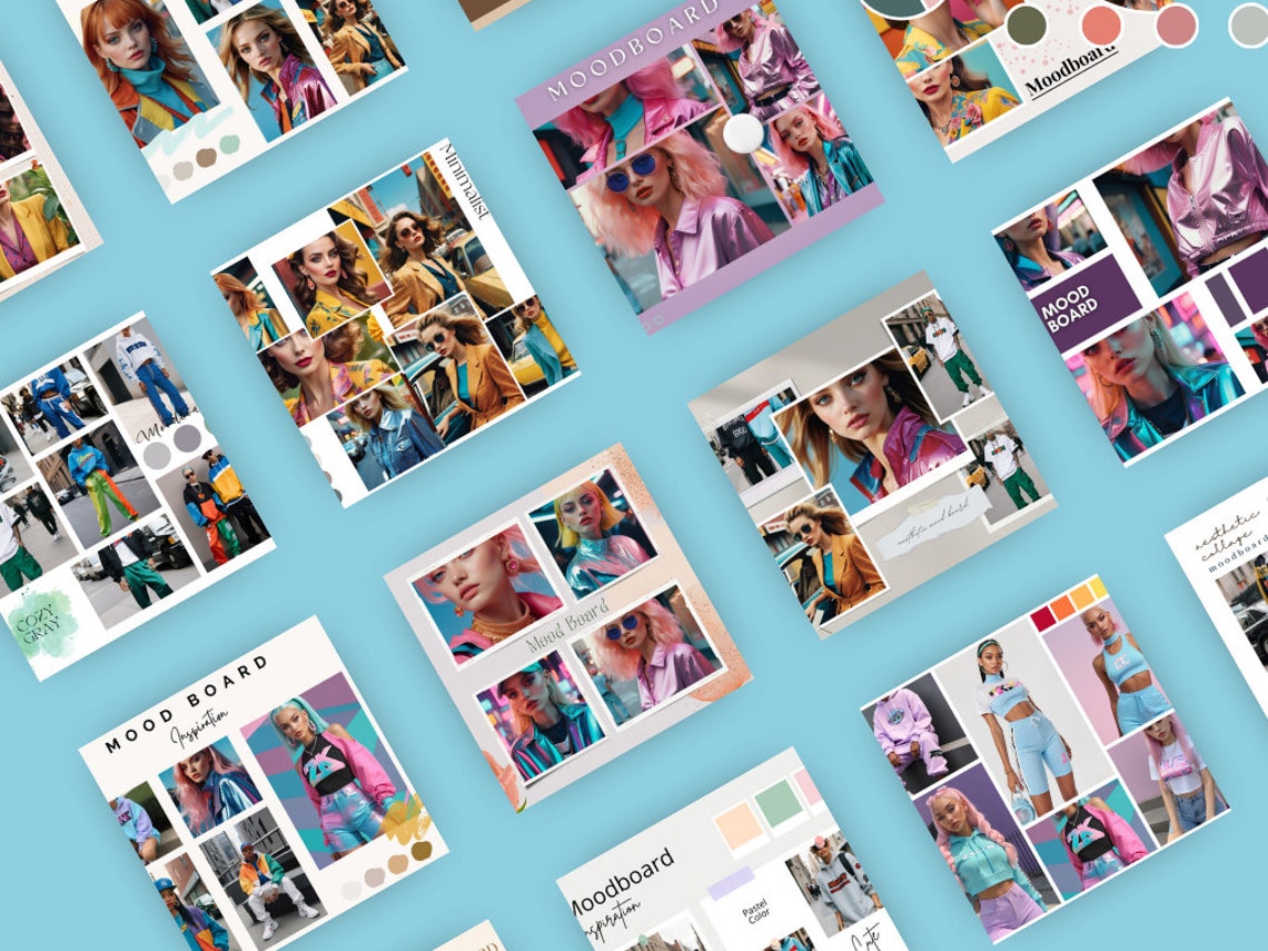 Customizable Canva Y2K Mood Board Templates Trendy Aesthetic Collage ...
