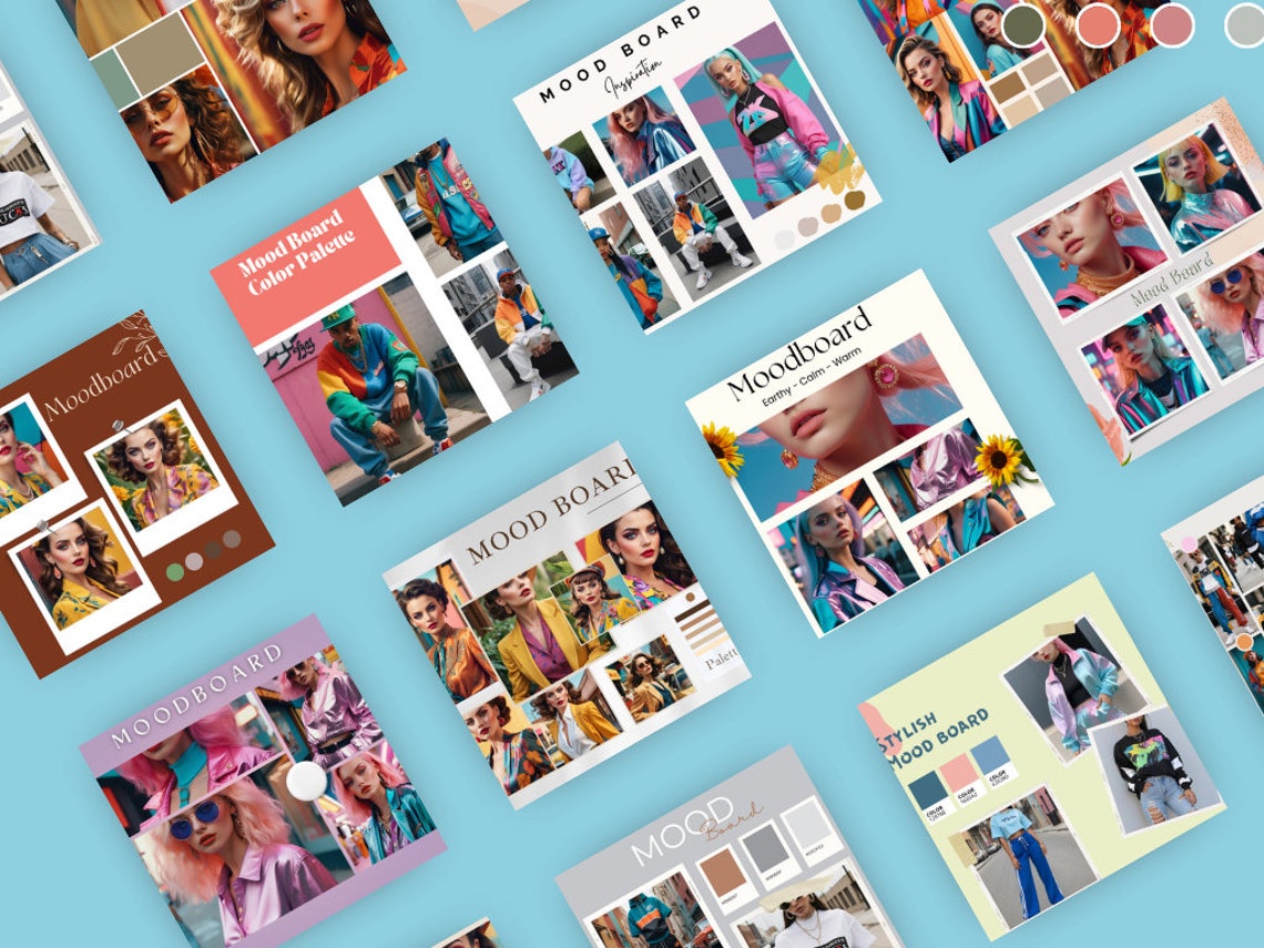 Customizable Canva Y2K Mood Board Templates Trendy Aesthetic Collage ...